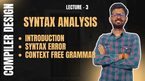 Lec 3 Syntax Analysis In Compiler Design Cfg And Syntax Errors Gate Csit And Other Comp Exams
