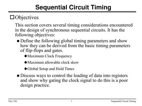 PPT Sequential Circuit Timing PowerPoint Presentation Free Download ID 3401554