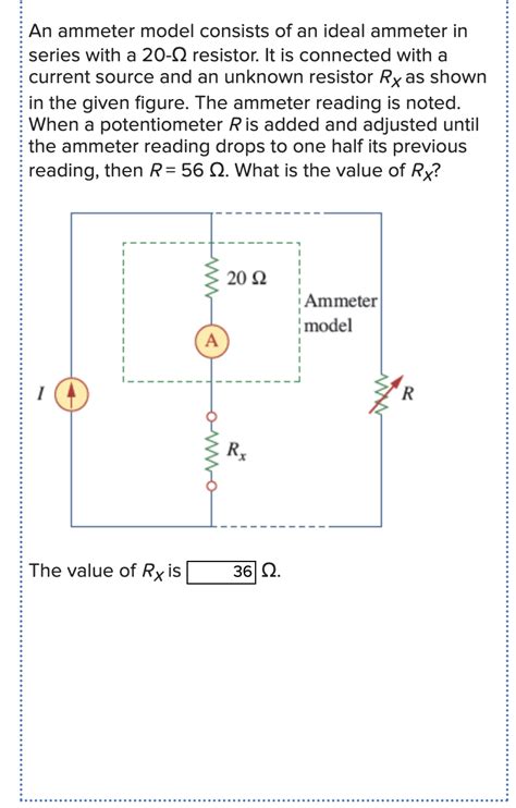 Solved An Ammeter Model Consists Of An Ideal Ammeter