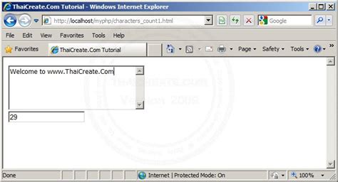Javascript Text Box Characters Counter