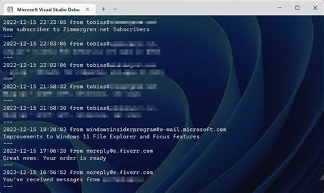 Reading E Mails With Microsoft Graph Using Net