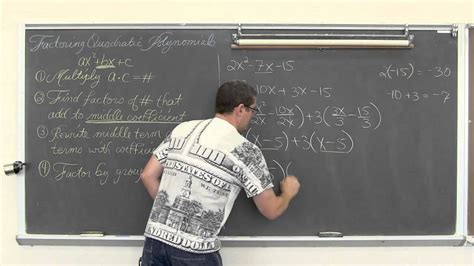 Factoring Quadratic Trinomial Ax 2 Bx C Youtube