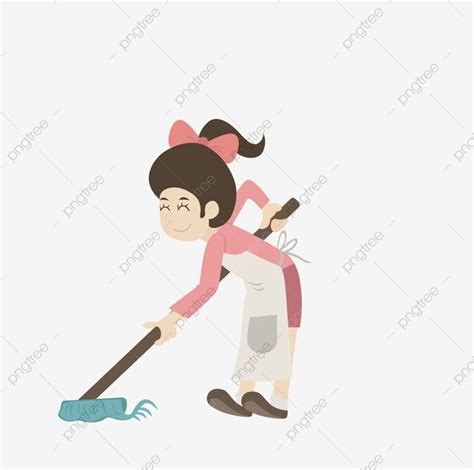 รูปท่าเรือของแม่บ้าน Png แม่บ้านการ์ตูน แม่บ้าน แม่บ้านทำความสะอาดพื้นภาพ Png สำหรับการดาวน์
