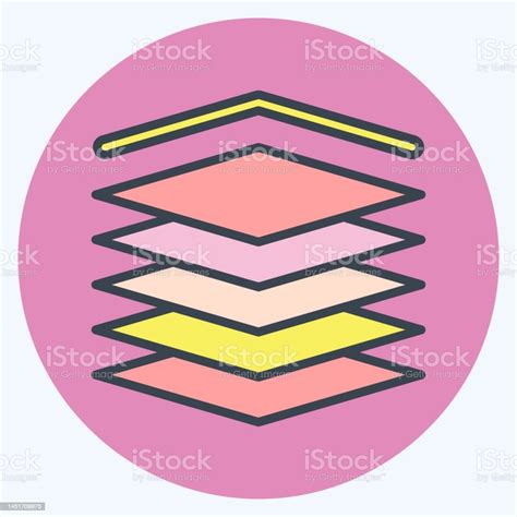 아이콘 다층 기계 학습 기호와 관련이 있습니다 컬러 메이트 스타일 심플한 디자인 편집 가능 간단한 그림입니다 간단한 벡터 아이콘 감정에 대한 스톡 벡터 아트 및 기타 이미지