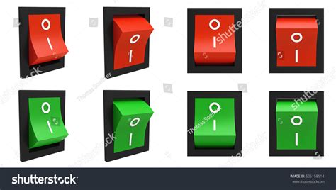 Red Green Electric Switches Different On Stock Illustration Shutterstock