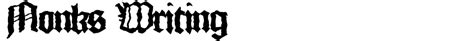 Monks Writing Font Download