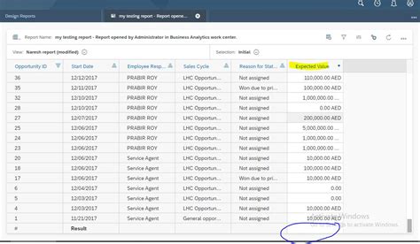 Solved Result Row In Sap C4c Reporting Sum Of Key Figure Sap Community