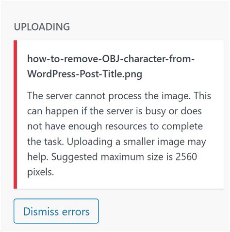 Wordpress Upload Error Server Cannot Process The Image Orbisius