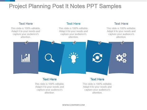 Project Planning Post It Notes Ppt Samples PowerPoint Slide Presentation Sample Slide PPT