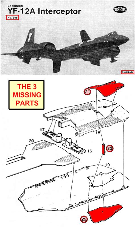 Lockheed Yf 12a Interceptor Testors 1 48th Scale Kit No 588 Jet