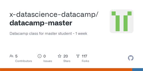 GitHub X Datascience Datacamp Datacamp Master Datacamp Class For Master Student Week