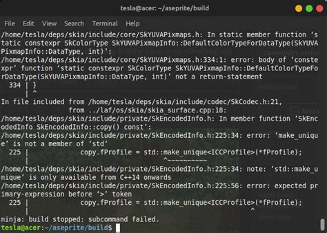 Getting This Error While Compiling Aseprite On Linux Any Idea How To Fix That Thanks In
