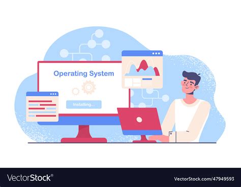 Operating System Concept Royalty Free Vector Image Operating System Concept Royalty Free Vector Image