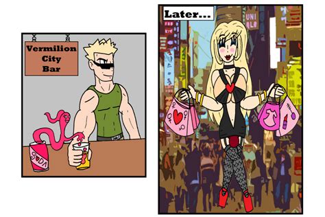 Pokemon Sissy Lt Surge Goes For A Drink By Sissyprincessbrianna On
