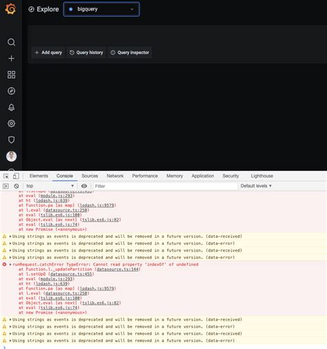 explore tab doesn t working with grafana 7 3 5 · issue 290 · doitintl bigquery grafana · github