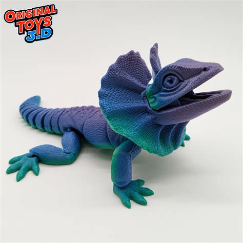 🦎 Frilled Lizard Flexi Print In Place 3d Model 3mf Included・free 3d