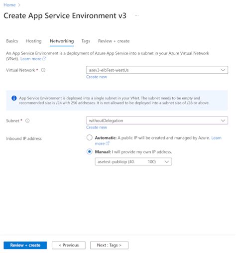 Create An App Service Environment Azure App Service Environment