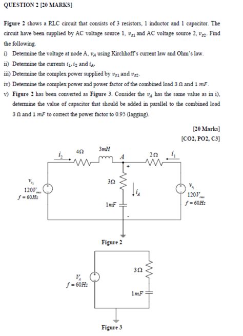 Solved QUESTION MARKS Figure Shows A RLC Circuit Chegg Com
