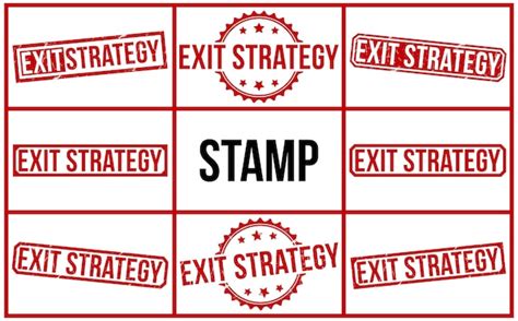 Premium Vector Exit Strategy Rubber Stamp Vector Illustration On White Background Exit