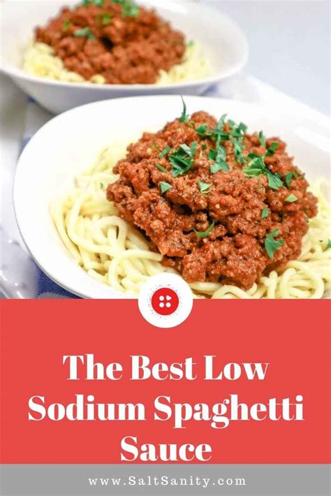 The Best Low Sodium Spaghetti Sauce Salt Sanity