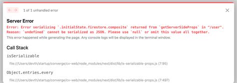 Basic Getserversideprops Throws An Error At Runtime · Issue 271 · Kirill Konshinnext Redux