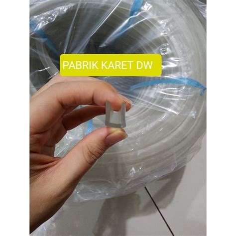 Jual Karet Lis U Jepit Kaca 5 Mm List U Jepit Plat 5mm Bening