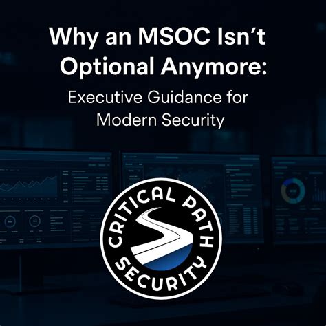Cybersecurity Msoc Siem Soar Xdr Ai Incidentresponse Ciso Léargas… Critical Path Security