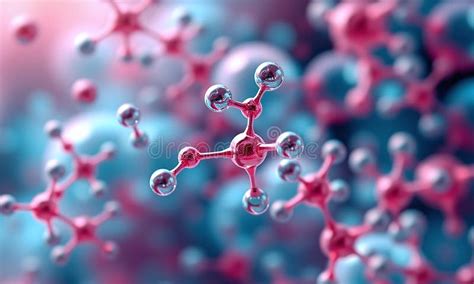 A Vibrant Abstract Representation Of Molecular Structures Rendered