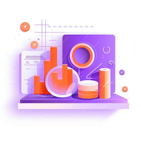Premium Ai Image Laptop With Graph And Pie Chart On White Background
