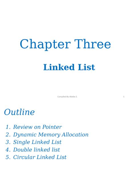Chapter 3 Linked List Pdf