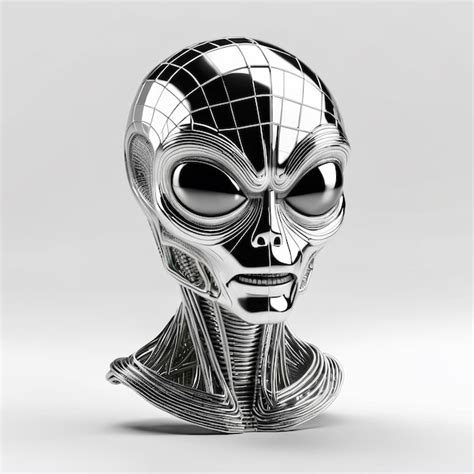 Premium Photo Alien Head In 3d Rendering