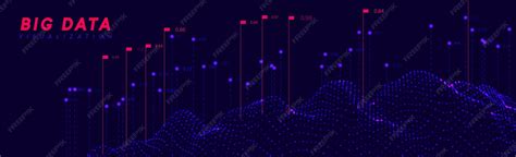 Premium Vector Big Data Visualization Information Wave Technology Futuristic Abstract