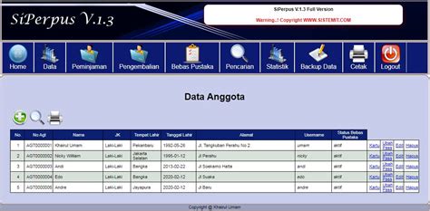 Sistem Informasi Perpustakaan Dengan Php Mysql