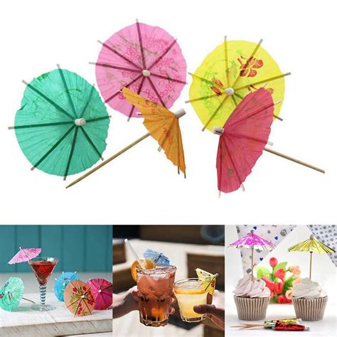 144 шт Коктейльные шпажки одноразовый Зонт зубочистки для напитков зонтик закуска фруктовый