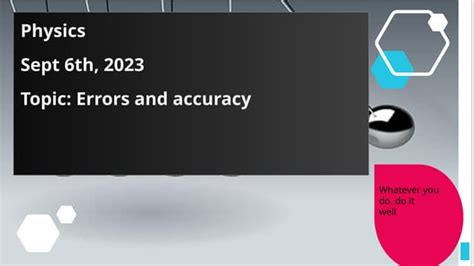 Accuracy And Precision Ppt