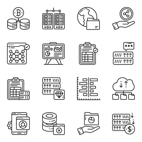 Set Of Sql Linear Icons 68692270 Vector Art At Vecteezy