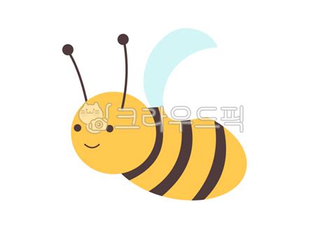 벌 꿀벌 벌레 곤충 일러스트 사진 이미지 일러스트 캘리그라피 Bootan작가