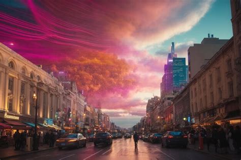 Premium Ai Image Future City Evolution With Highspeed Internet Cloud Computing Synergy For