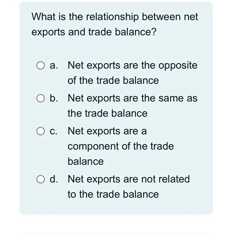 Solved What Is The Relationship Between Net Exports And Chegg