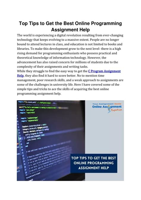 Ppt Top Tips To Get The Best Online Programming Assignment Help