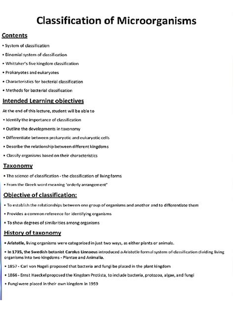 Classification Of Microorganisms Pdf Classification Of Microorganisms Pdf