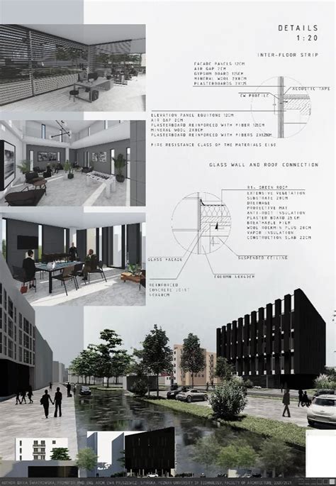 The Office Building Engineering Thesis Architecture Presentation Board Architecture