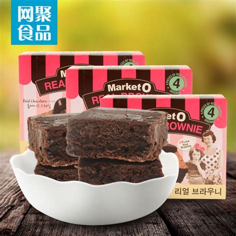 韩国进口 好丽友布朗尼巧克力味蛋糕休闲零食80g 3盒 ZZ206 网聚食品专营店