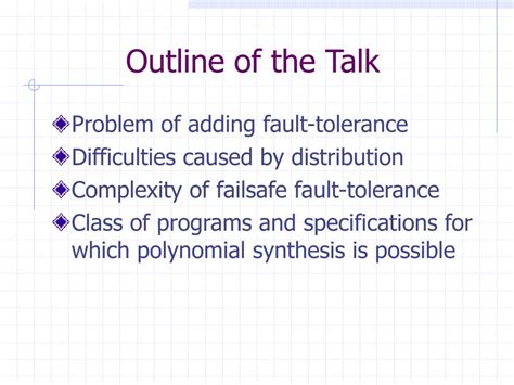 Ppt The Complexity Of Adding Failsafe Fault Tolerance Powerpoint Presentation Id