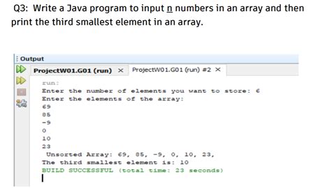 Solved Q1 Write A Java Program To Input N Numbers In An