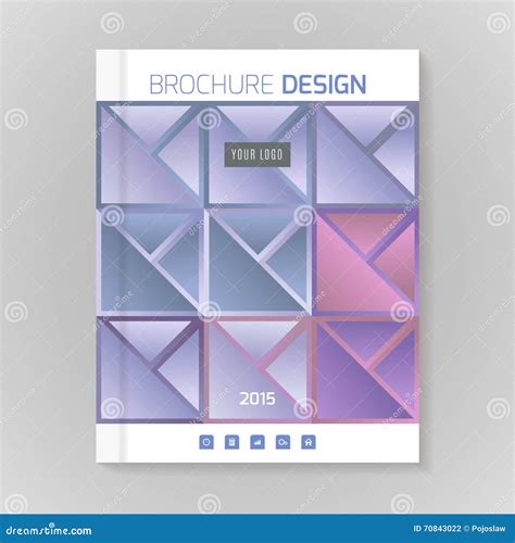 Polygonal Vector Design Template Layout For Brochure Stock Vector Illustration Of Office