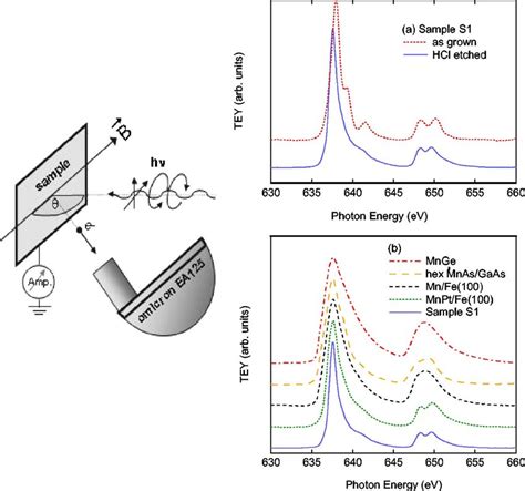 Color Online Left Sketch Of The Experimental Geometry For XPS XAS XMCD Download Scientific