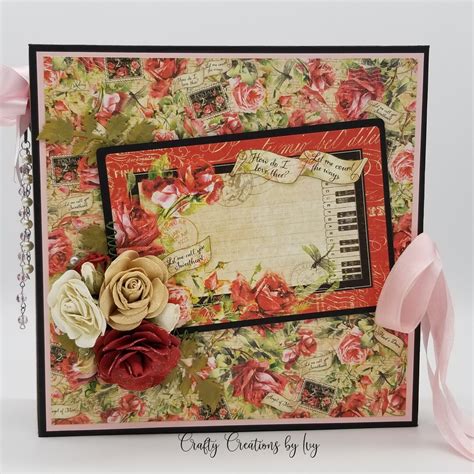 Graphic Love Notes Scrapbook Photo Album Handmade Scrapbook Custom Photo Book Etsy