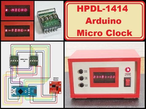 Hpdl1414 Micro Clock Anduino Maker Pro