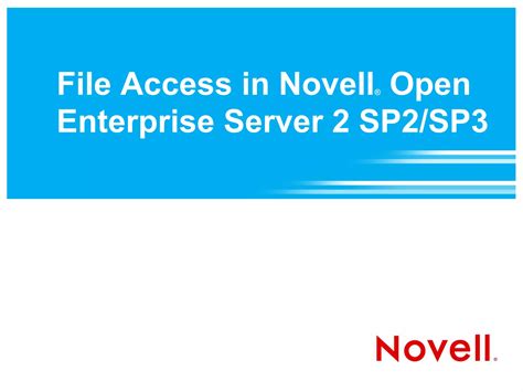 File Access In Novell Open Enterprise Server 2 Sp2 Pdf